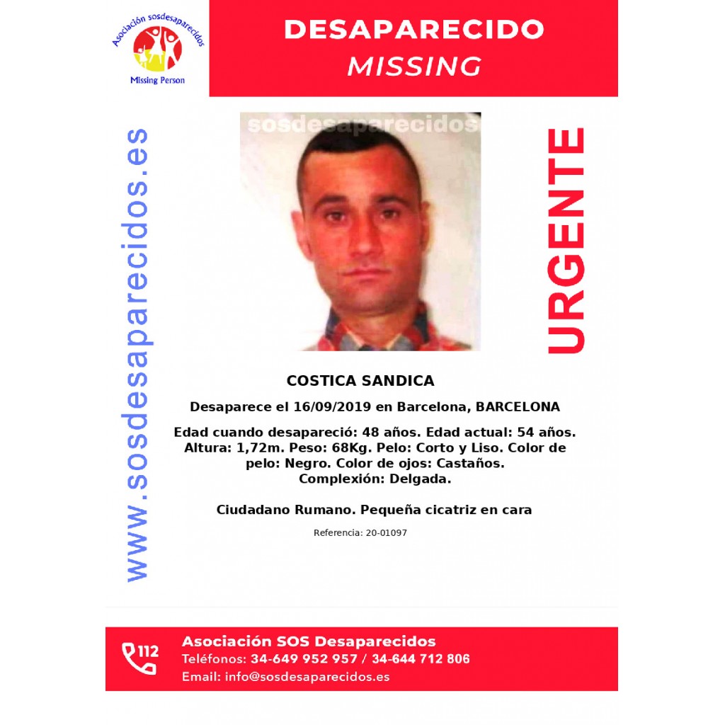 COSTICA SANDICA – SOS Desaparecidos
