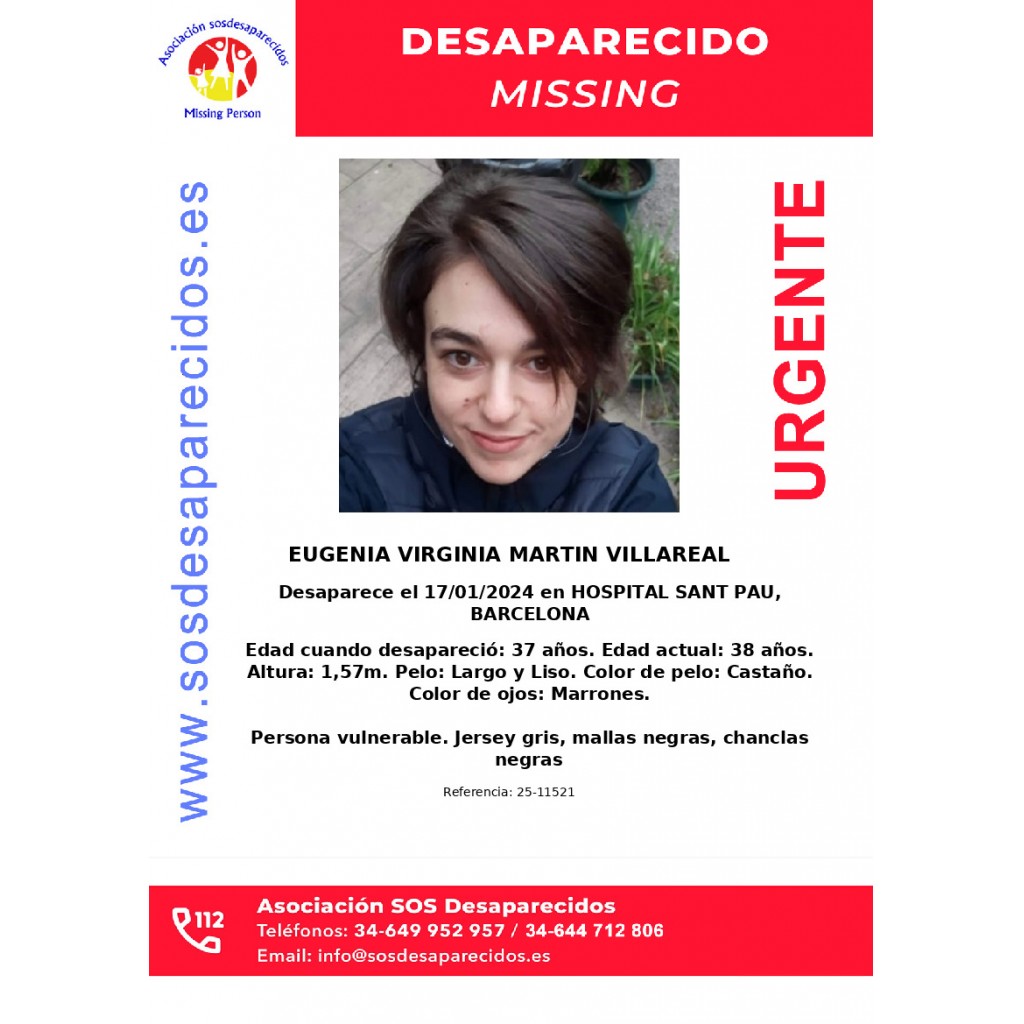 EUGENIA VIRGINIA MARTIN VILLAREAL – SOS Desaparecidos