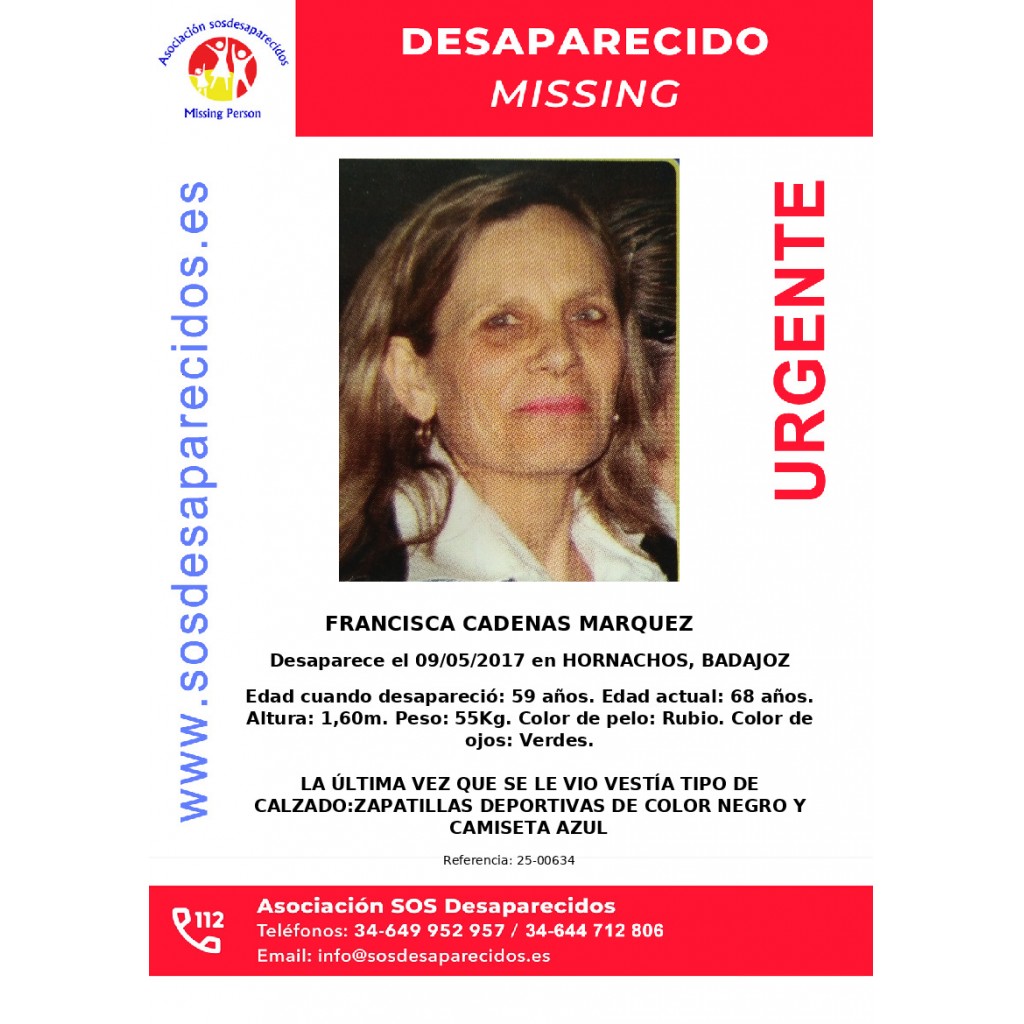 FRANCISCA CADENAS MARQUEZ – SOS Desaparecidos