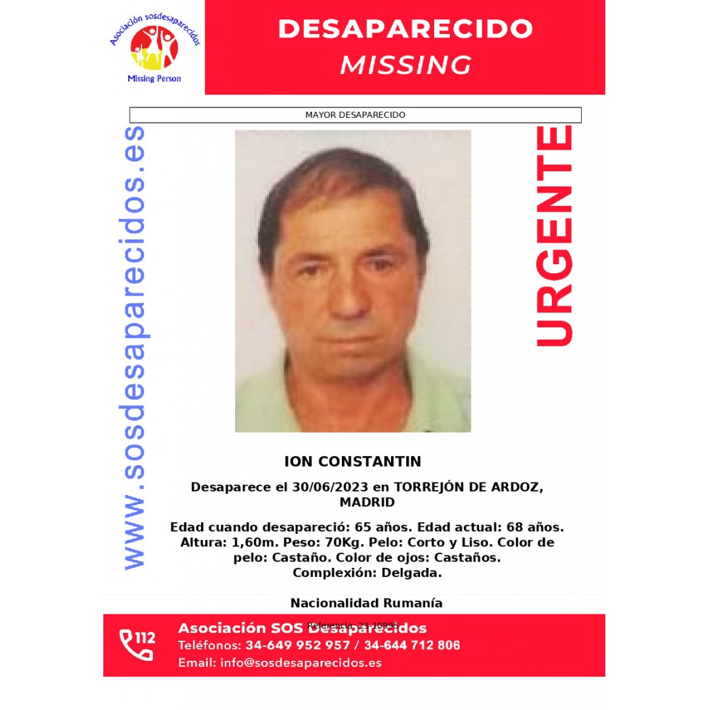 ION CONSTANTIN – SOS Desaparecidos