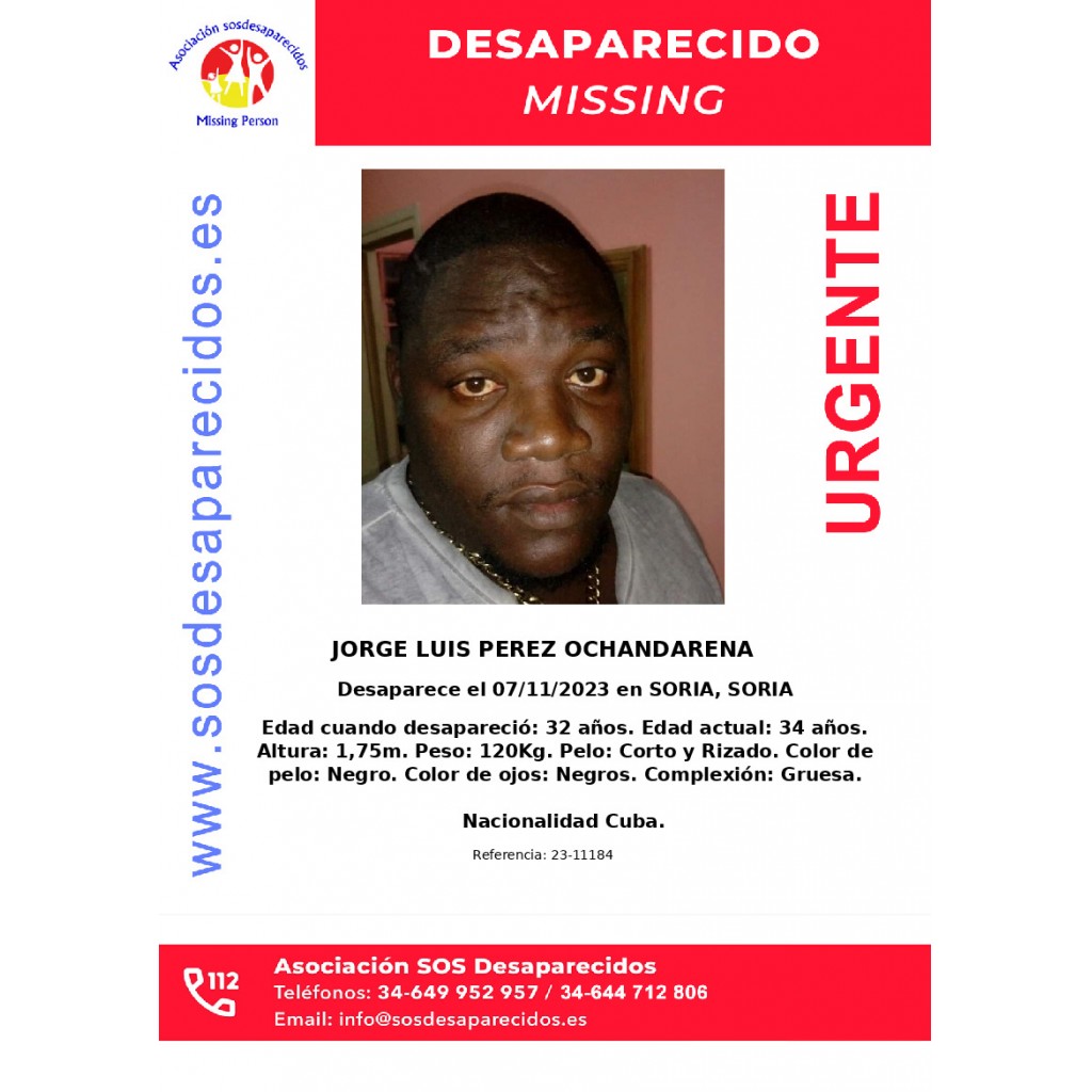 JORGE LUIS PEREZ OCHANDARENA – SOS Desaparecidos