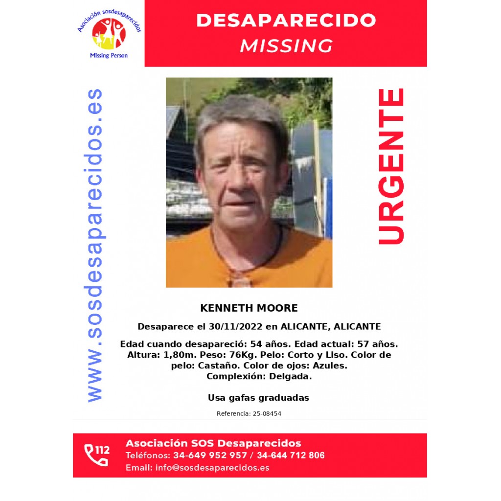 KENNETH MOORE – SOS Desaparecidos