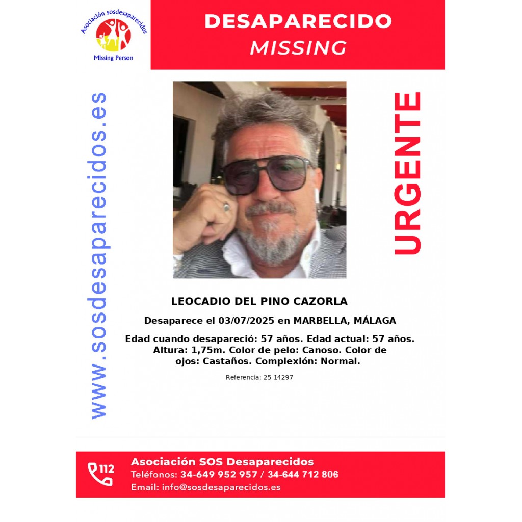 LEOCADIO DEL PINO CAZORLA – SOS Desaparecidos