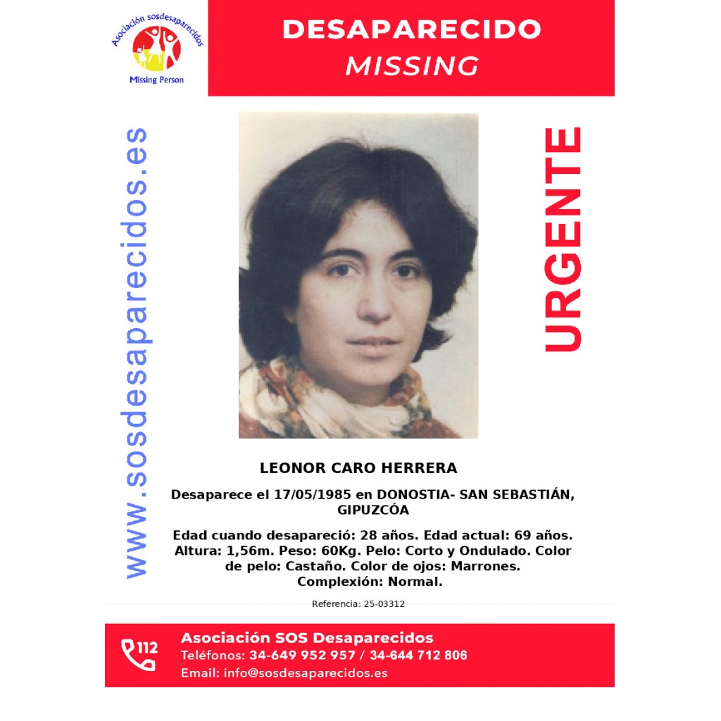 LEONOR CARO HERRERA – SOS Desaparecidos