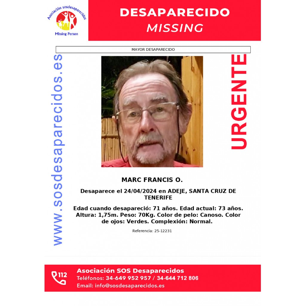 MARC FRANCIS O. – SOS Desaparecidos