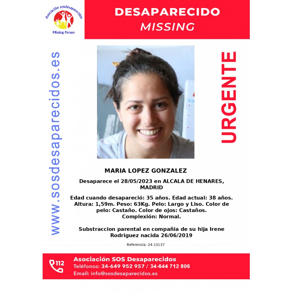 MARIA LOPEZ GONZALEZ – SOS Desaparecidos
