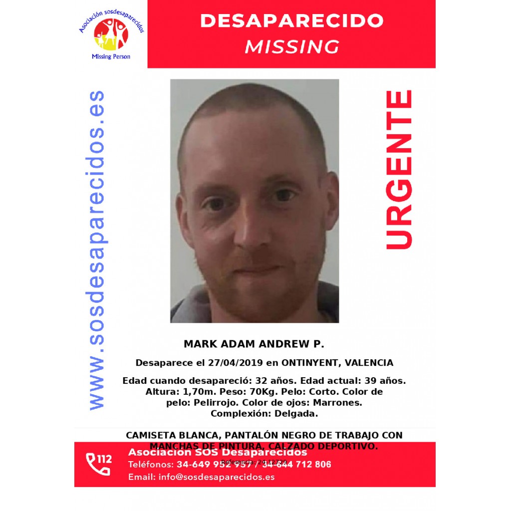 MARK ADAM ANDREW P. – SOS Desaparecidos