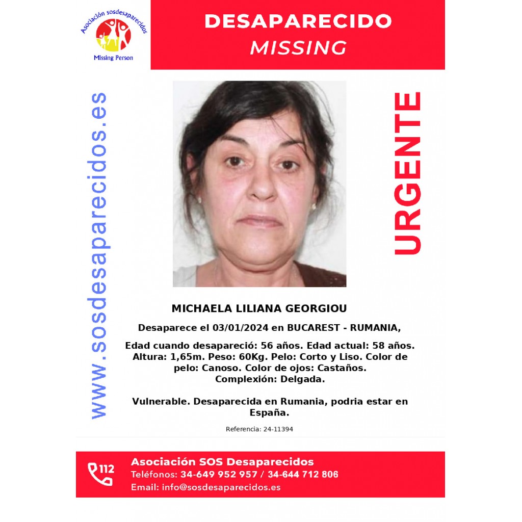 MICHAELA LILIANA GEORGIOU – SOS Desaparecidos