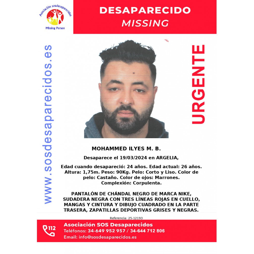 MOHAMMED ILYES M. B. – SOS Desaparecidos