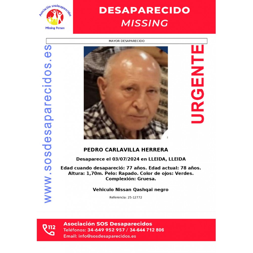 PEDRO CARLAVILLA HERRERA – SOS Desaparecidos